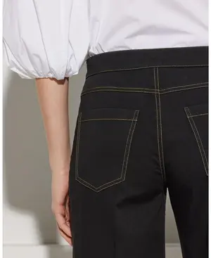 CALLAS MILANO Jane Cotton Stretch Flare Trousers - Black
