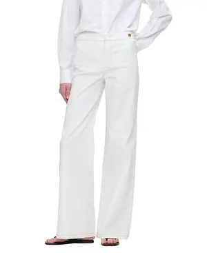 CALLAS MILANO Jane Cotton Stretch Flare Trousers - White