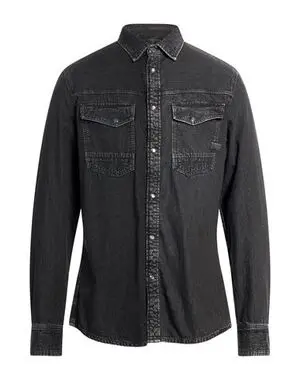 G-STAR RAW Man Denim Shirt Black Size S Cotton