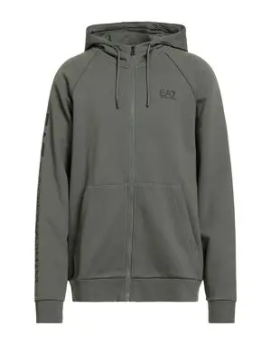 EA7 Cotton Blend Full-zip Hoodie