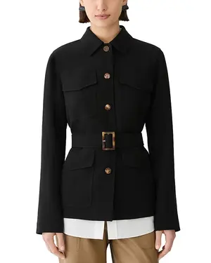 Lafayette 148 New York Belted Shirt Jacket
