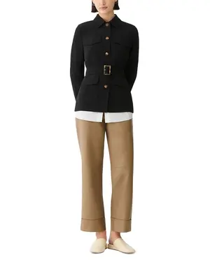 Lafayette 148 New York Belted Shirt Jacket
