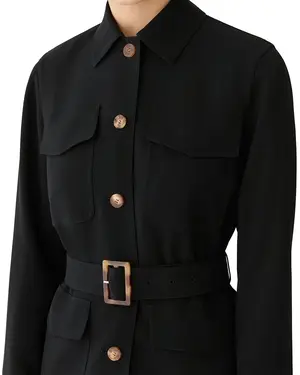 Lafayette 148 New York Belted Shirt Jacket