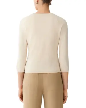 Lafayette 148 New York Cropped Button Front Cardigan