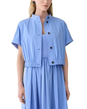Lafayette 148 New York Short Sleeve Cropped Jacket
