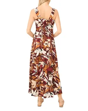 Vince Camuto Printed Maxi Dress - Rust