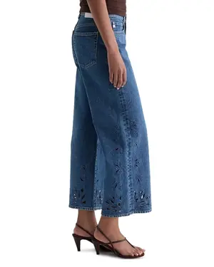 Ag Malb Saige Mid-rise Wide Leg Crop Jeans