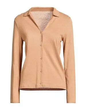Majestic Filatures Long Sleeve Organic Cotton And Cashmere Shirt - Camel