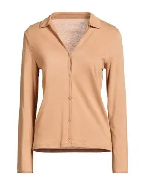 Majestic Filatures Long Sleeve Organic Cotton And Cashmere Shirt - Camel