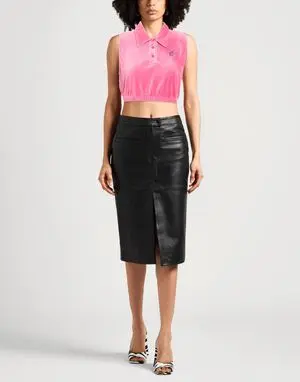 Moschino Velvet Cropped Polo Shirt