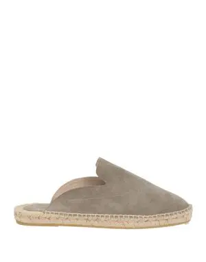 Eleventy Taupe Suede Espadrille Mules