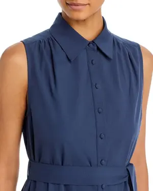 AREA STARS Ruki Printed Midi Dress - Navy