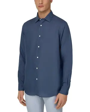 Boggi Milano Linen Shirt - Blue