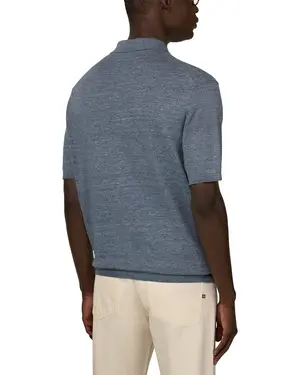 Boggi Milano Heather Polo Shirt - Indigo