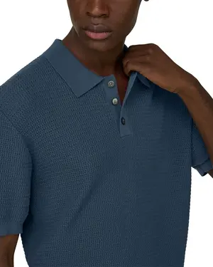 Boggi Milano Knit Polo Shirt - Blue