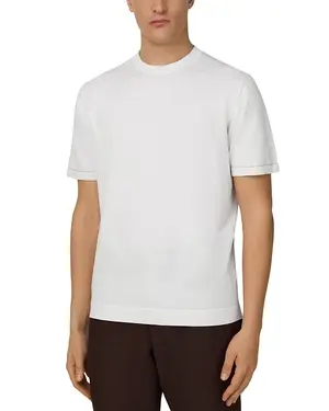 Boggi Milano Cotton Crepe Knit T-shirt - White
