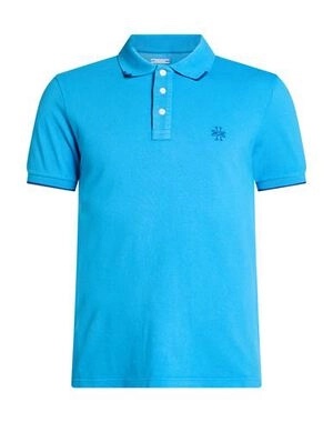 JACOB COHЁN Polo Shirt Azure Size Cotton, Elastane - Blue
