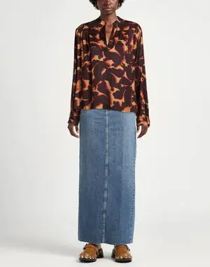 OTTOD'AME Long Sleeve V-neck Viscose Top
