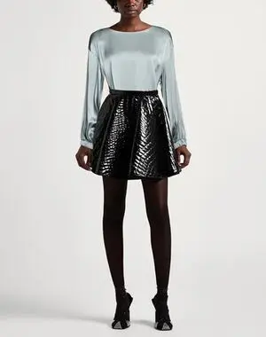 OTTOD'AME Viscose Crewneck Long Sleeve Top - Blue