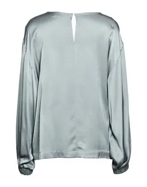 OTTOD'AME Viscose Crewneck Long Sleeve Top - Blue