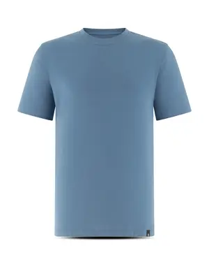 Boggi Milano T Shirt In Stretch Pima Cotton - Light Blue