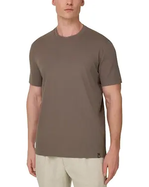 Boggi Milano T Shirt In Stretch Pima Cotton - Mud