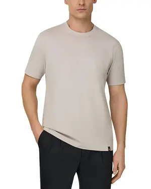 Boggi Milano T Shirt In Stretch Pima Cotton - Sand