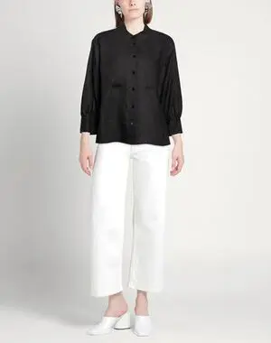MARIA BELLENTANI Linen & Rayon Blend Shirt