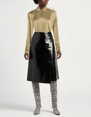 OTTOD'AME Oversized Satin Shirt - Green