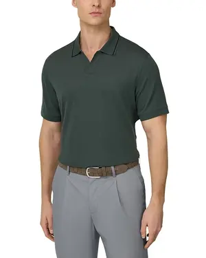 Boggi Milano High Performance Pique Polo Shirt With S Cafe Yarn - Green