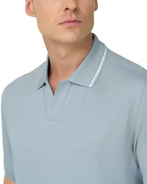 Boggi Milano High Performance Pique Polo Shirt With S Cafe Yarn - Light Blue