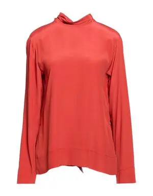 OTTOD'AME Georgette Turtleneck Long Sleeve Top