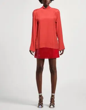 OTTOD'AME Georgette Turtleneck Long Sleeve Top