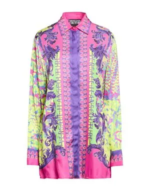 Versace Multicolor Viscose Twill Oversized Shirt
