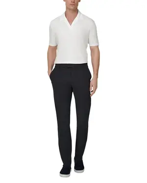 Boggi Milano Linen Blend Polo Shirt - White