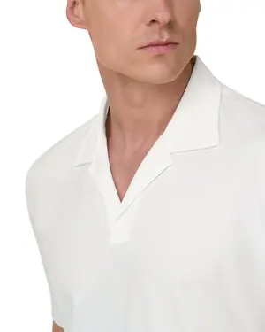 Boggi Milano Linen Blend Polo Shirt - White