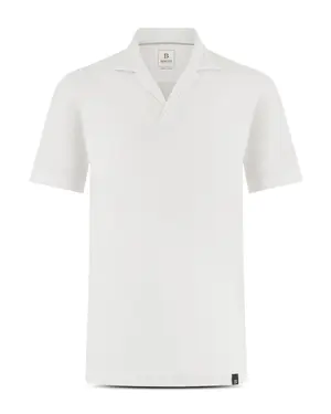 Boggi Milano Linen Blend Polo Shirt - White