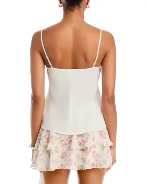 WAYF Isabelle Cami Top With Lace Trim