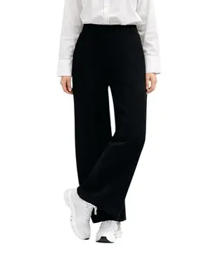 ACCOUCHEE Cool Knit Flexible Waist Palazzo Pants