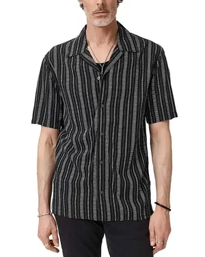 John Varvatos Dan Short Sleeve Camp Collar Shirt