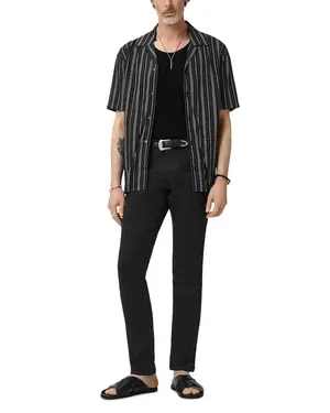 John Varvatos Dan Short Sleeve Camp Collar Shirt