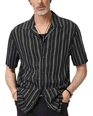 John Varvatos Dan Short Sleeve Camp Collar Shirt