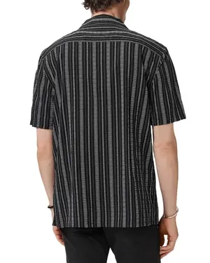 John Varvatos Dan Short Sleeve Camp Collar Shirt