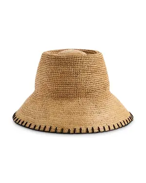 Madewell Blanket Stitch Raffia Sun Hat - Dune