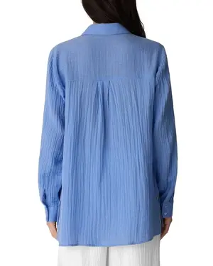 Eileen Fisher Striped Cotton Gauze Shirt