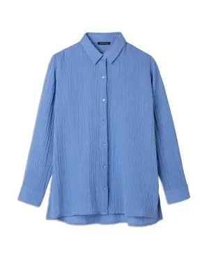 Eileen Fisher Striped Cotton Gauze Shirt