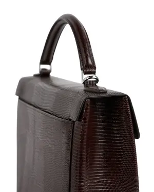 TOTEME Lizard Embossed Leather Top Handle Bag
