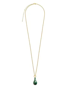 TOTEME Jade Pendant Necklace - Dark Green