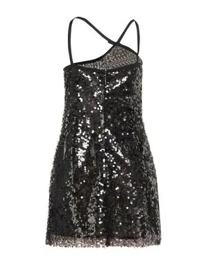 MSGM Mini Dress With Sequins And Bow Detail