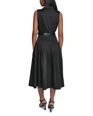 Karl Lagerfeld Paris Belted Midi Dress